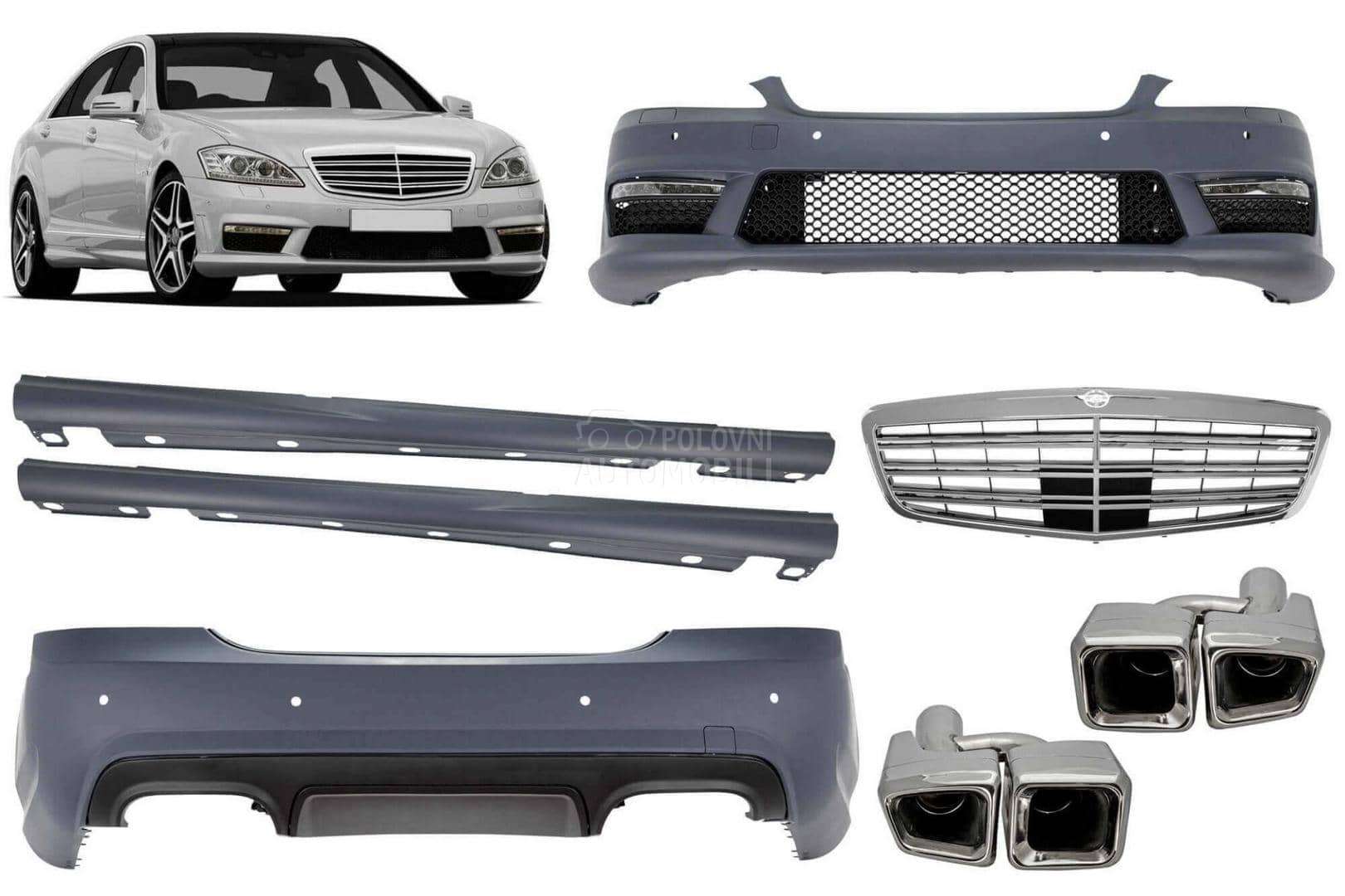 AMG Paket Body Kit S W221 za Mercedes Benz S 260, S 280, S 300 ...