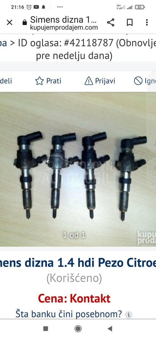 dizna simens 1.4 hdi za Peugeot 206 od 2001. do 2008. god. | Auto ...