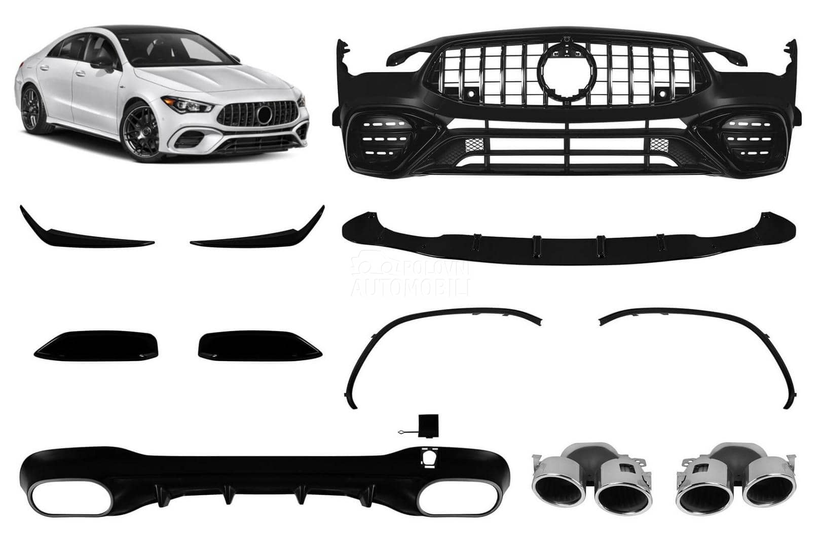 AMG Paket Body Kit CLA W118 za Mercedes Benz CLA 180, CLA 200, CLA 220 ...