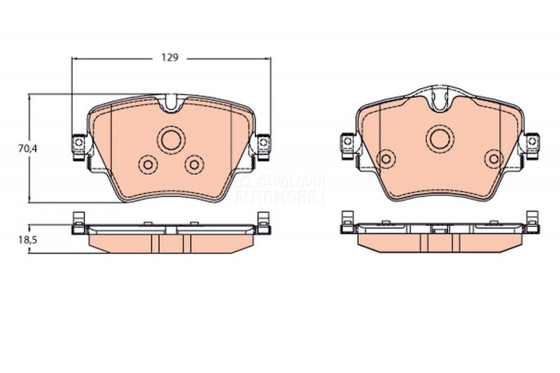 Kocione plocice za BMW X2 od 2017. do 2023. god. - 34 10 6 884 497 | Auto delovi | Polovni ...
