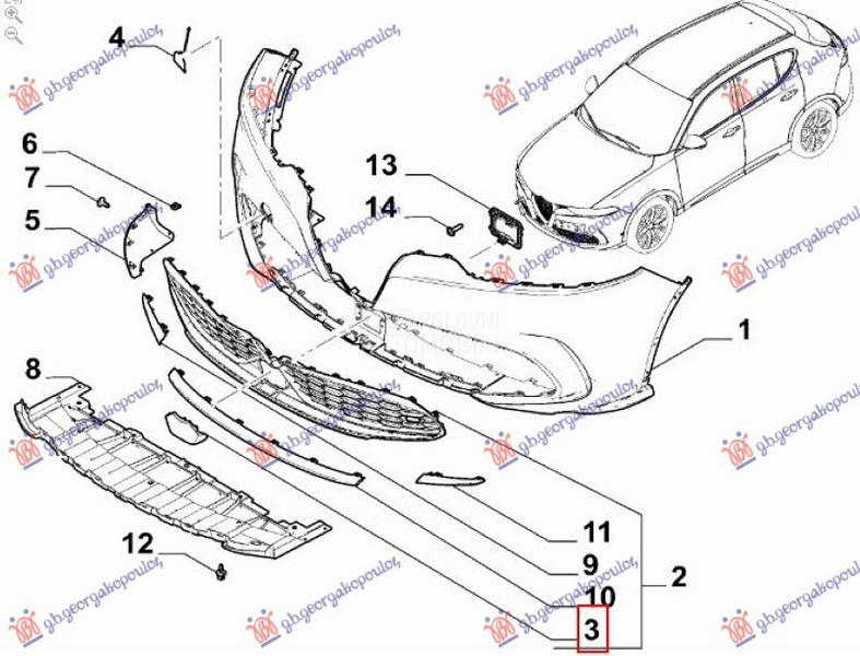 POKLOPAC SENZORA TEMPOMATA... za Alfa Romeo Tonale od 2022. do 2026 ...