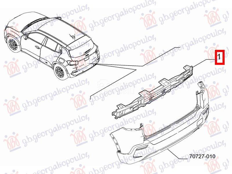 SINA ZADNJEG BRANIKA PLASTI... za Alfa Romeo Ostalo od 2024. do 2026 ...