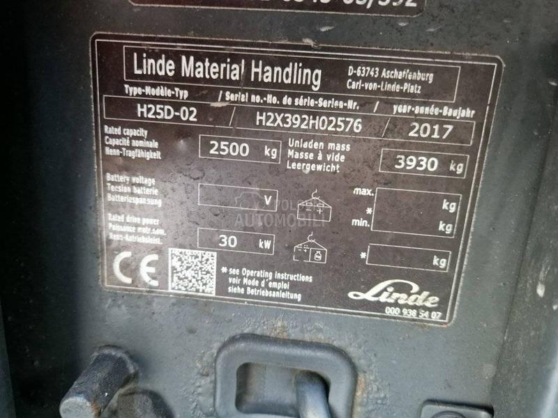 Linde H25D (2017) - Na upit - 21400 Bačka Palanka - www.mojnovisad.com