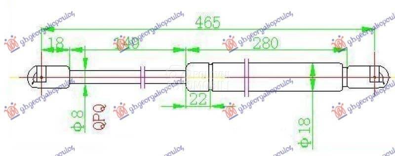 AMORTIZER GEPEK VRATA 3/5 VRAT za Ford Focus od 2000. do 2027. god ...