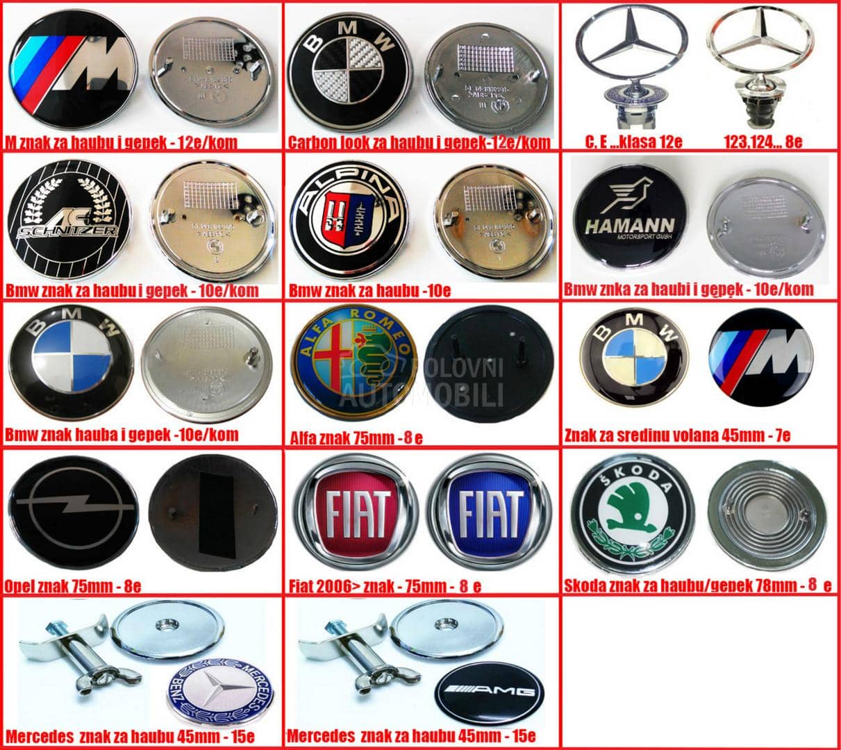 Znakovi za haubu i gepek za Audi | Auto oprema | Polovni Automobili